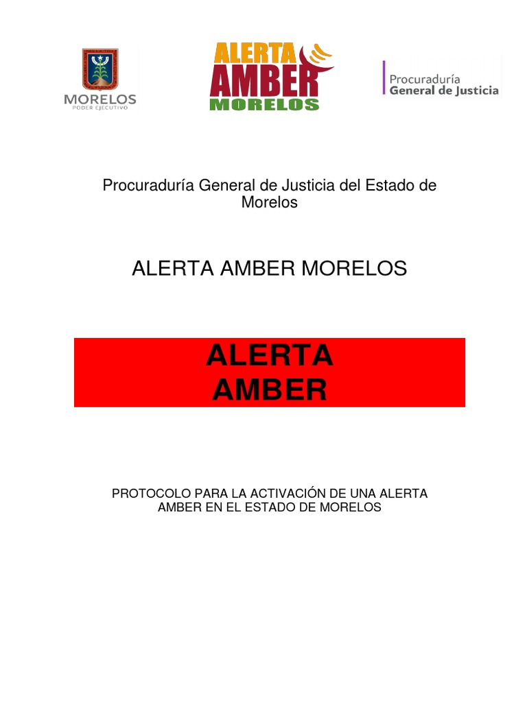 2a. Protocolo para La Activación de Alerta Amber | PDF | Convenio europeo de derechos humanos ...