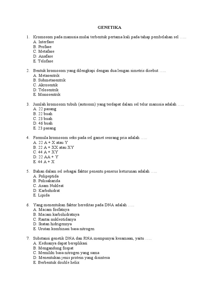 Genetika - Soal | PDF