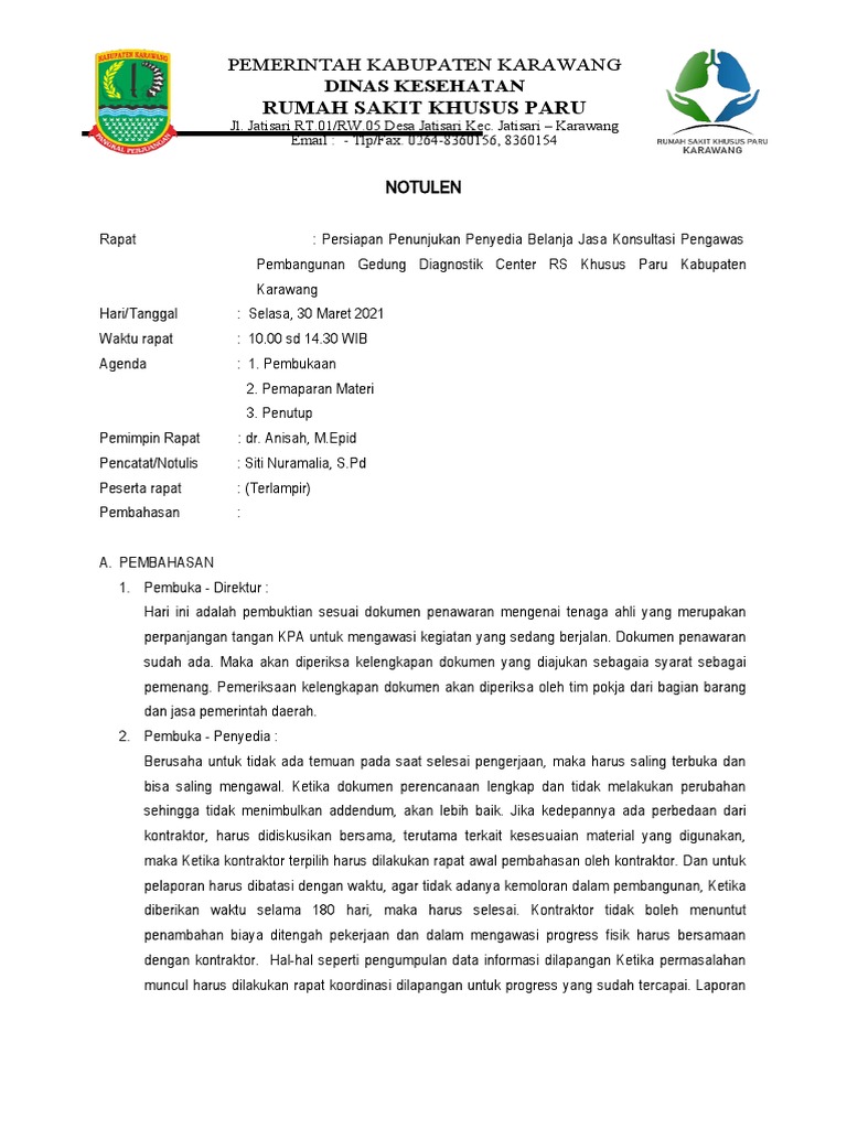 NOTULEN 04-05-2021 Rev Lia | PDF | Bisnis | Teknologi & Rekayasa