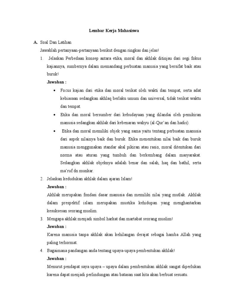 Lembar Kerja Mahasiswa 7 | PDF
