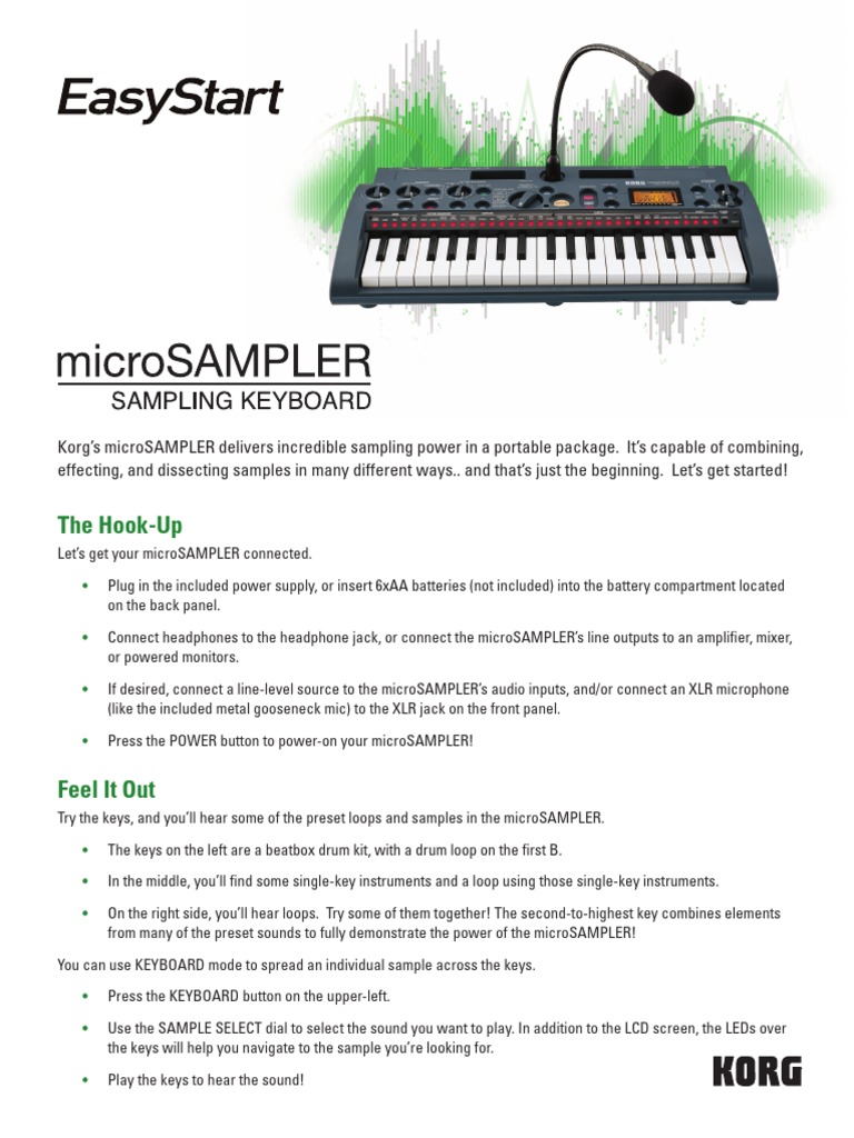 microSAMPLER EZ Start | PDF | Sampling (Signal Processing) | Recording
