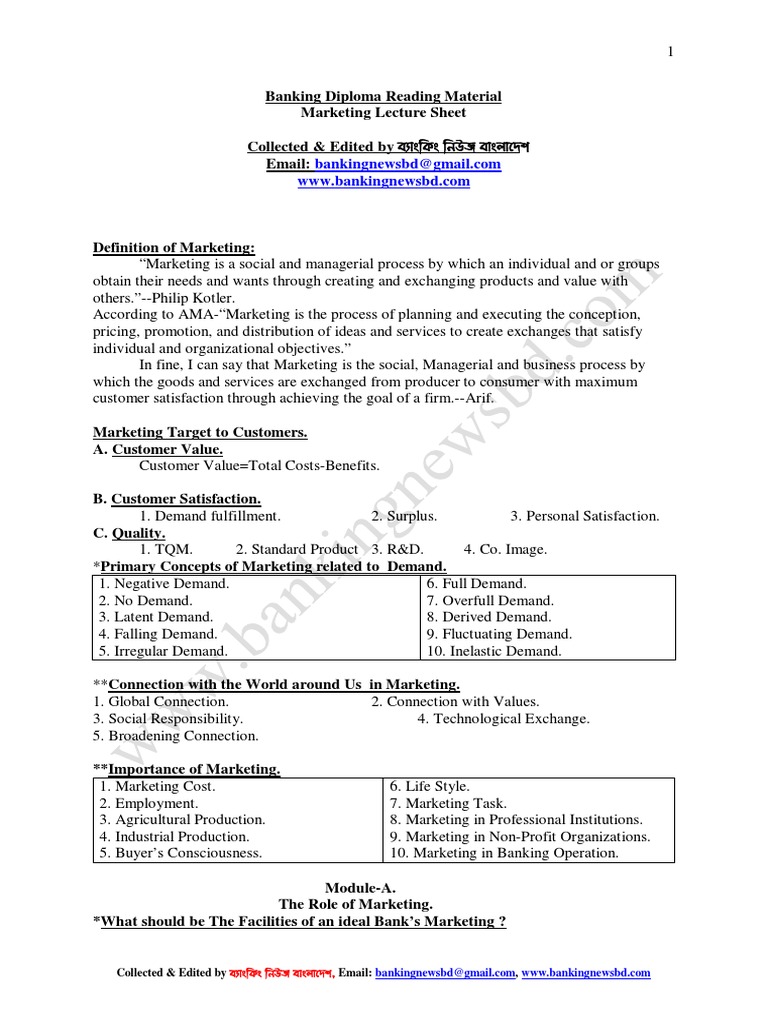 MFS Marketing Lecture Sheet | Download Free PDF | Direct Marketing ...
