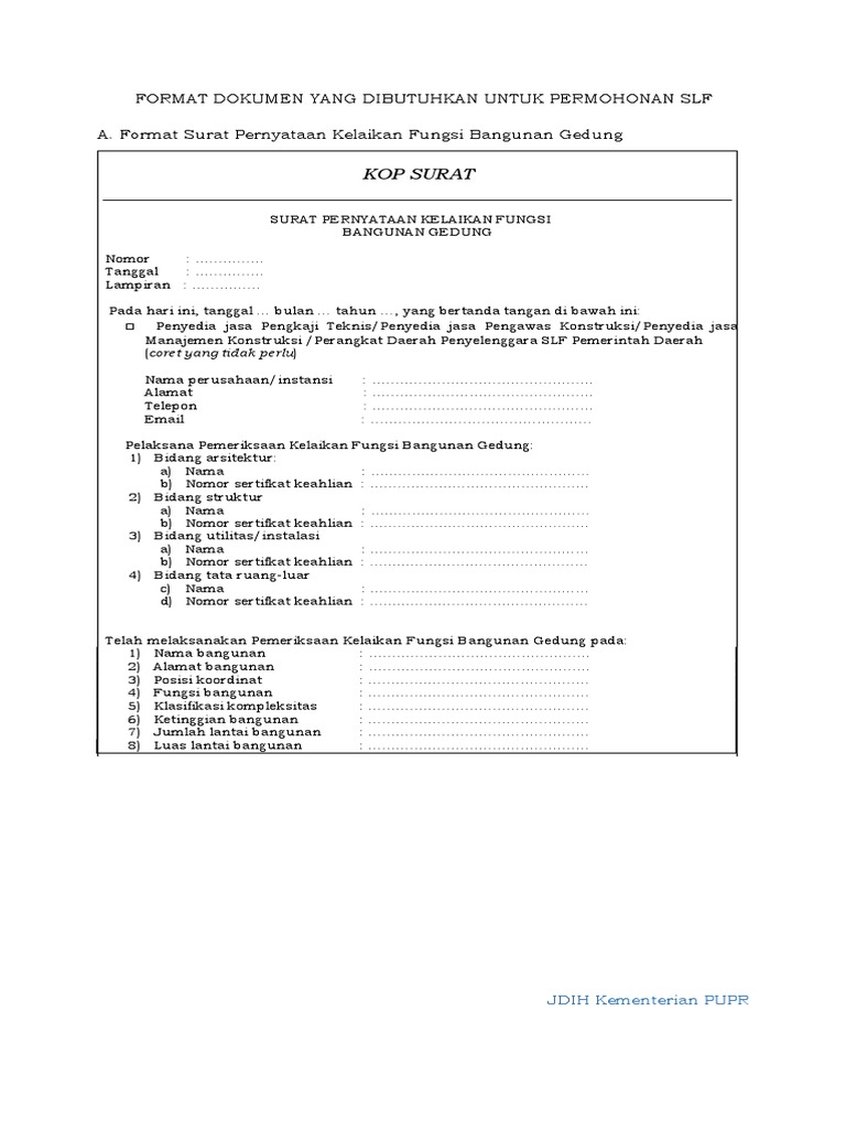 Permohonan SLF | PDF