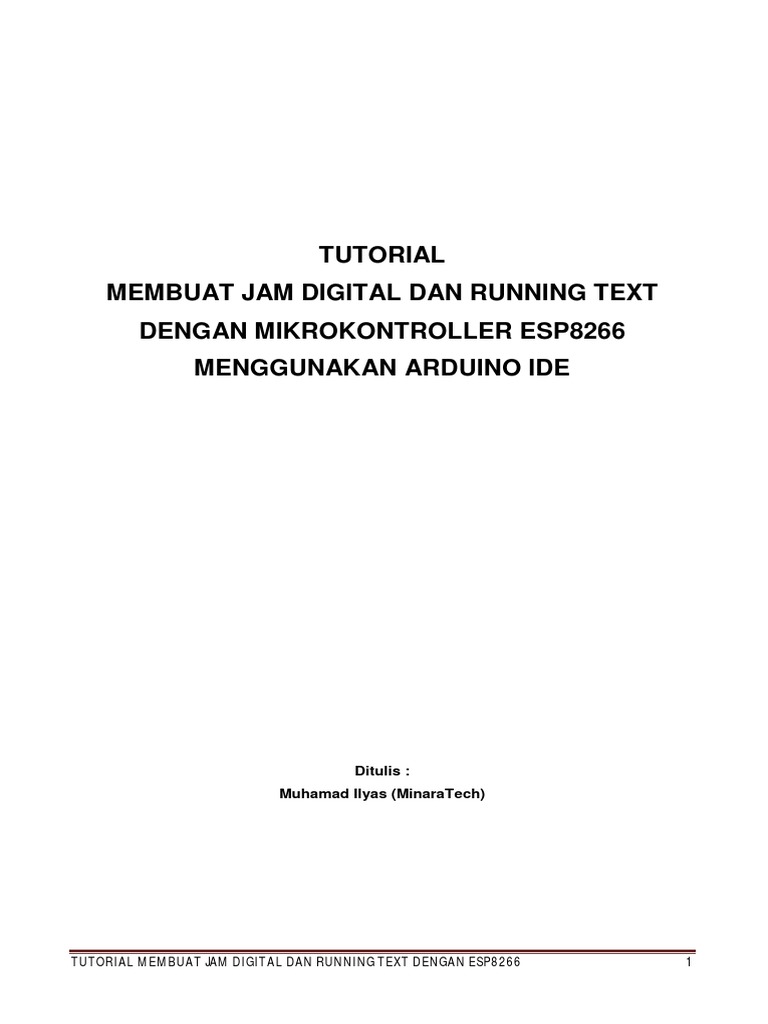 Tutorial Membuat Jam Dan Running Text | PDF