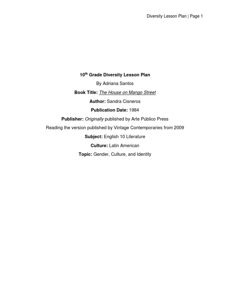 Diversity Lesson Plan | Download Free PDF | Identity (Social Science ...