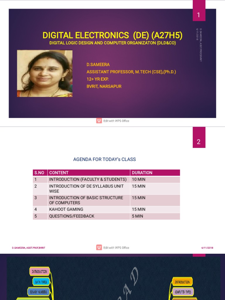 Digital Electronics (De) (A27H5) : Digital Logic Design and Computer Organizaton (Dld&Co ...