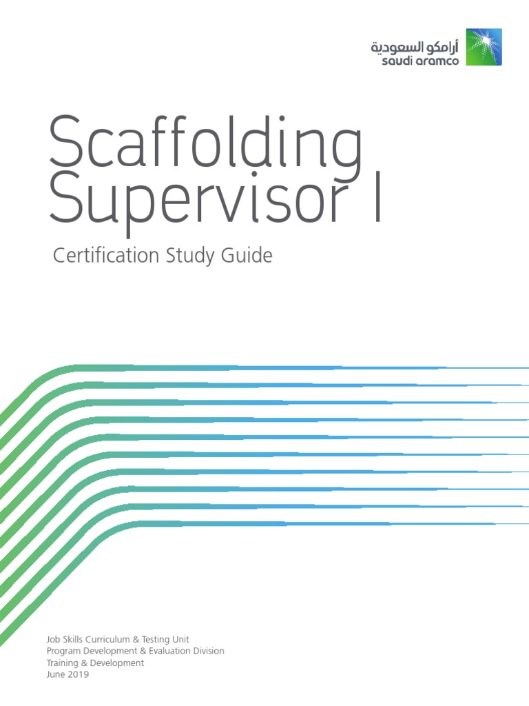 Scaffolding Supervisor I: Certification Study Guide | PDF | Scaffolding ...