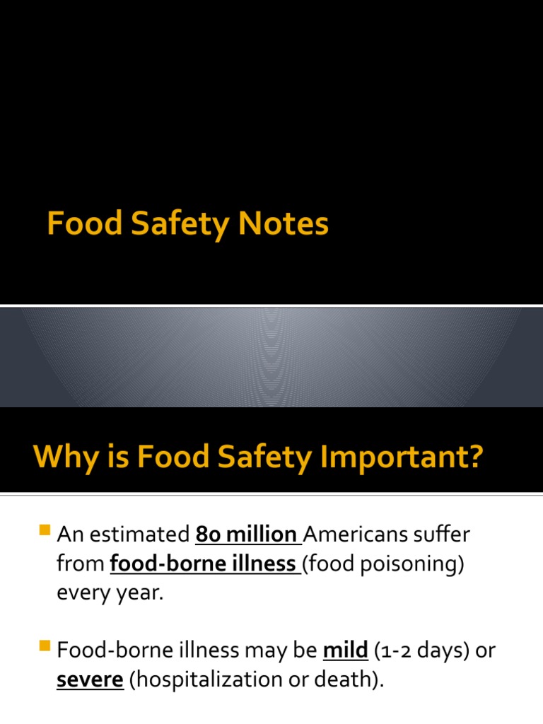 Food Safety PowerPoint-1 | PDF | Foodborne Illness | Hand Washing