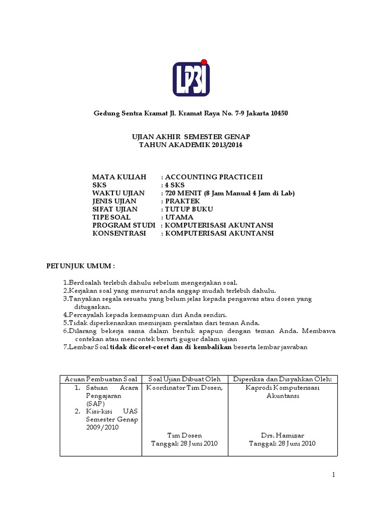 Acc Practice 2-Soal UAS Featy-Baru | PDF