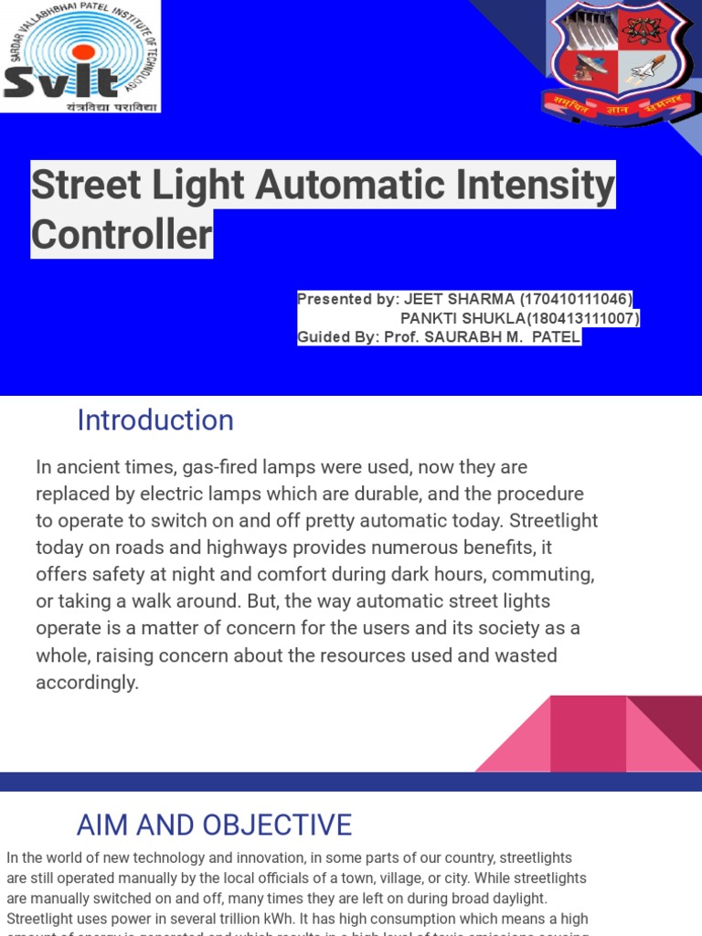 Street Light Automatic Intensity Controller | PDF | Street Light ...