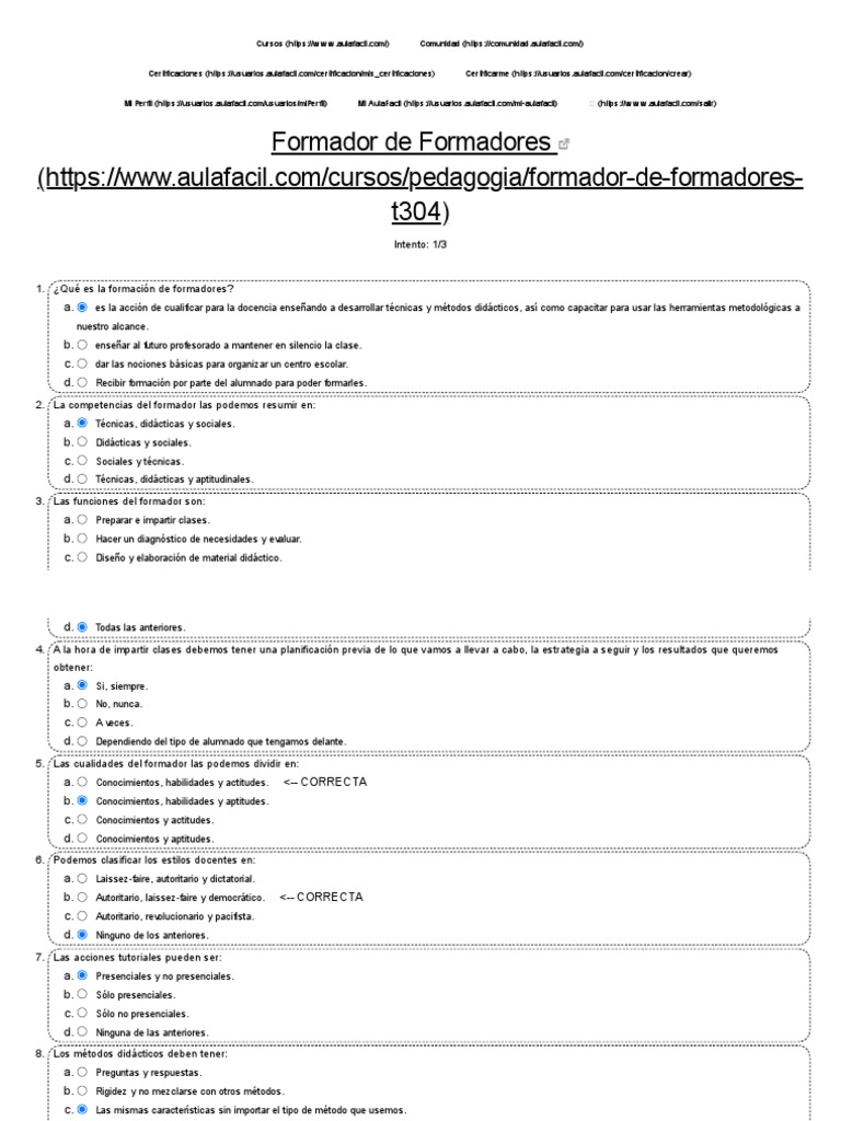 Formador de Formadores Aula Facil | PDF | Crecimiento personal y ...