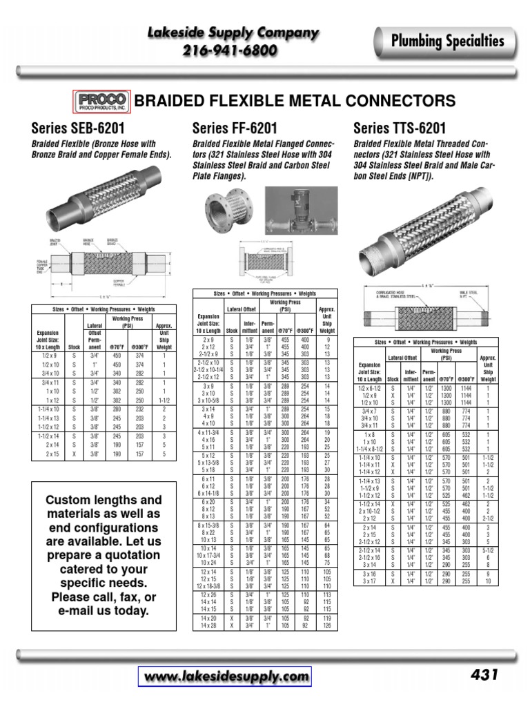 PROCO Flexible Joints | Download Free PDF | Pipe (Fluid Conveyance ...