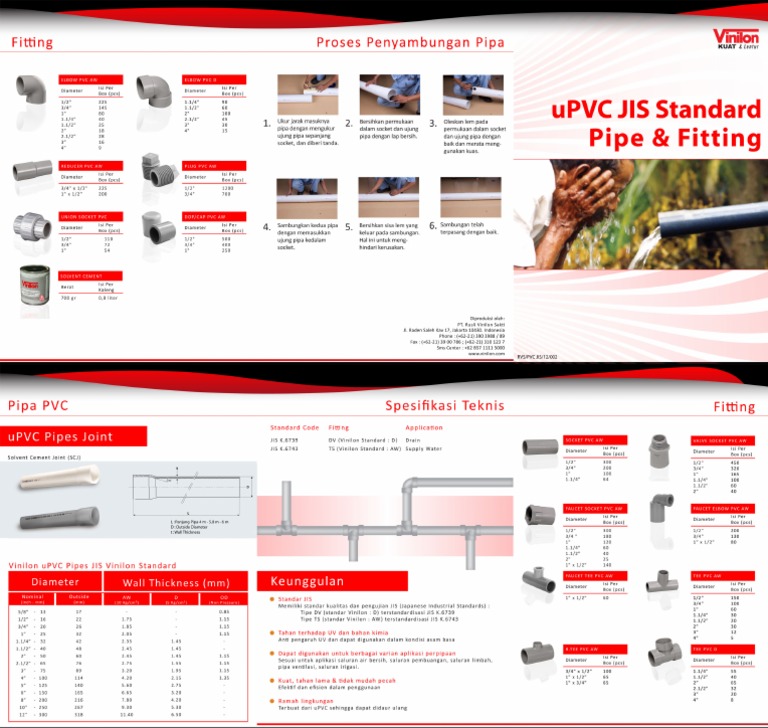 PVC Vinilon UPVC JIS Standard Pipe Fitting 1 | PDF