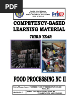 Food Processing NC II CBLM | PDF | Curing (Food Preservation) | Salt