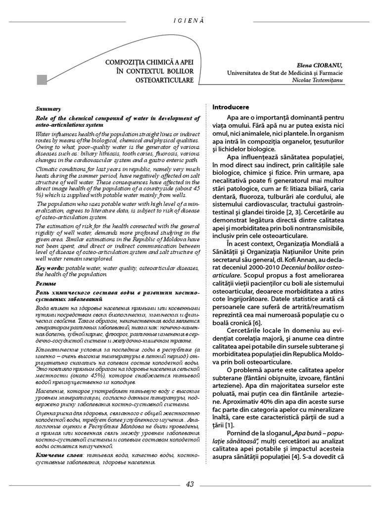 Compozitia Chimica A Apei | PDF | Nature