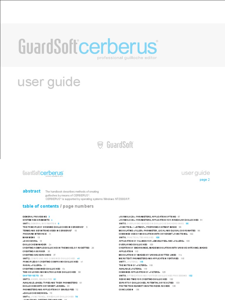 Cerberus User Guide Pdf