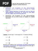Detailed Lesson Plan in Grade 9 Lesson 1 | PDF | Trigonometric ...
