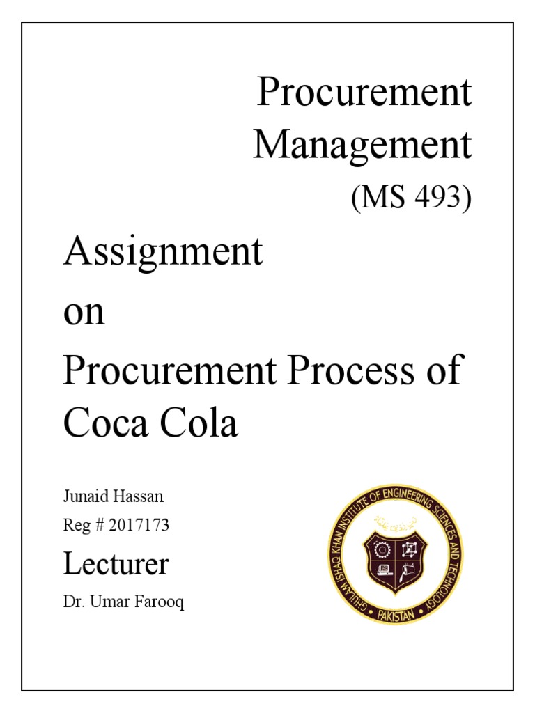Procurement Process TCCC | PDF | Supply Chain | Coca Cola