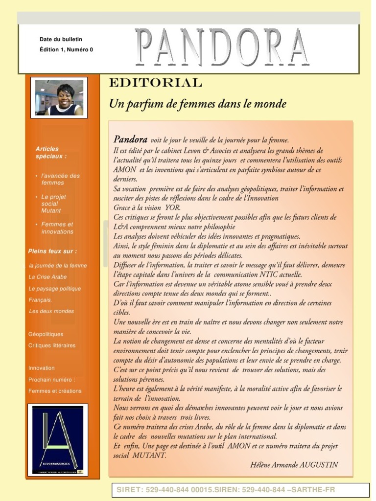 PANDORA Version Test 2011 | PDF | Business