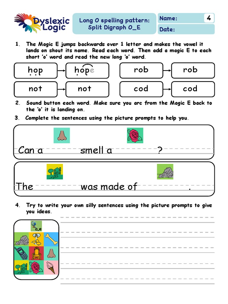 Long O - 4 - Spelling Pattern Split Digraph O - E | PDF