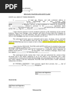 Quit Claim Form for Resigned Employees | PDF