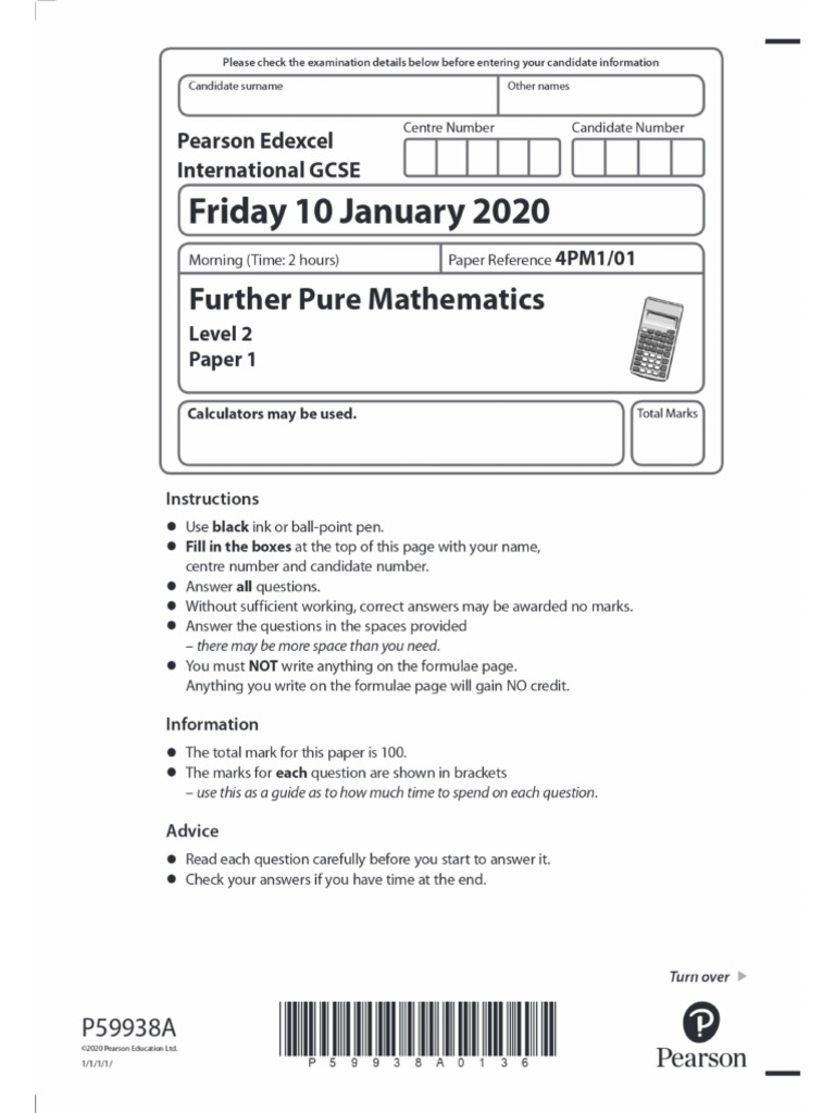 PM Jan 20 Paper 1 (Level 2) | PDF