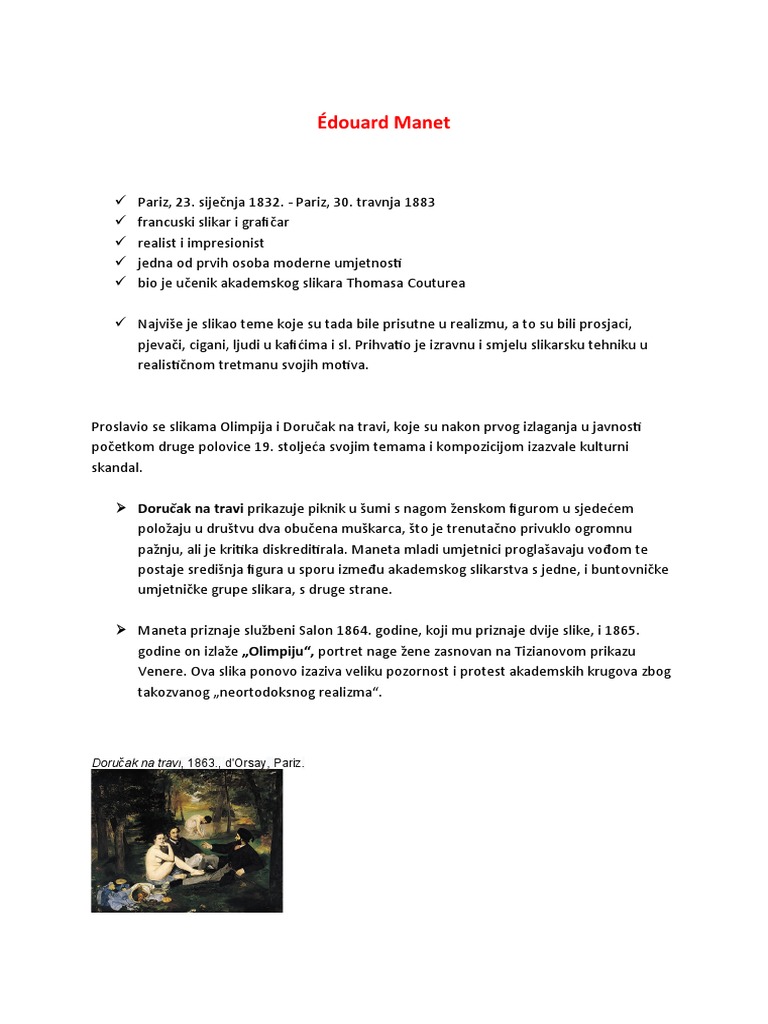 Édouard Manet | PDF