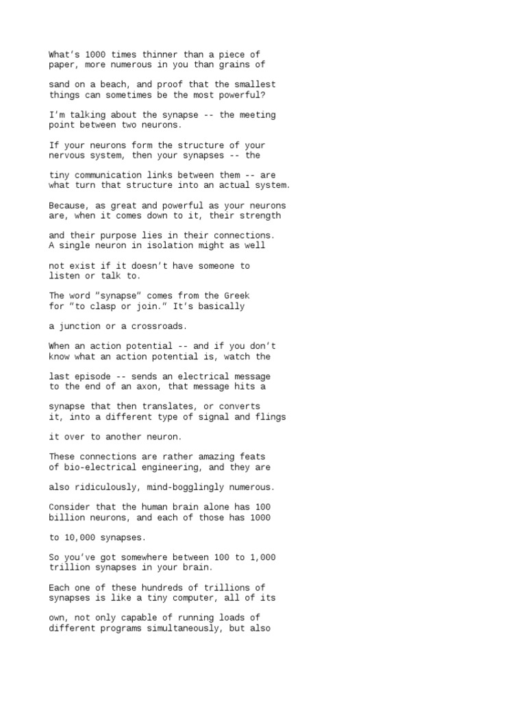 (English) The Nervous System, Part 3 - Synapses! - Crash Course A&P #10 ...