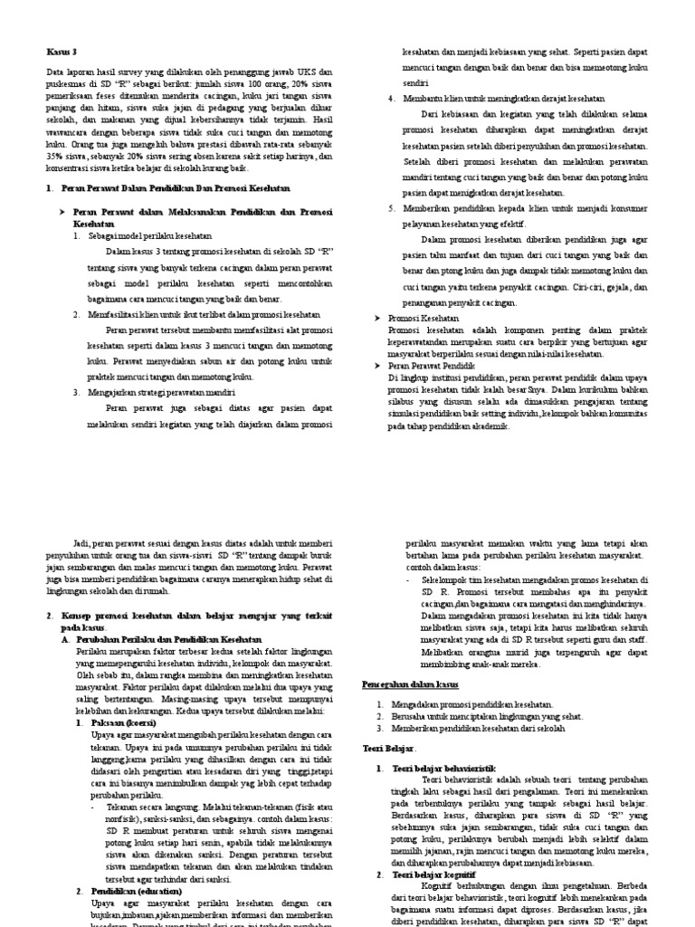 Kasus 2 | PDF | Pengembangan Diri | Kesehatan Holistik