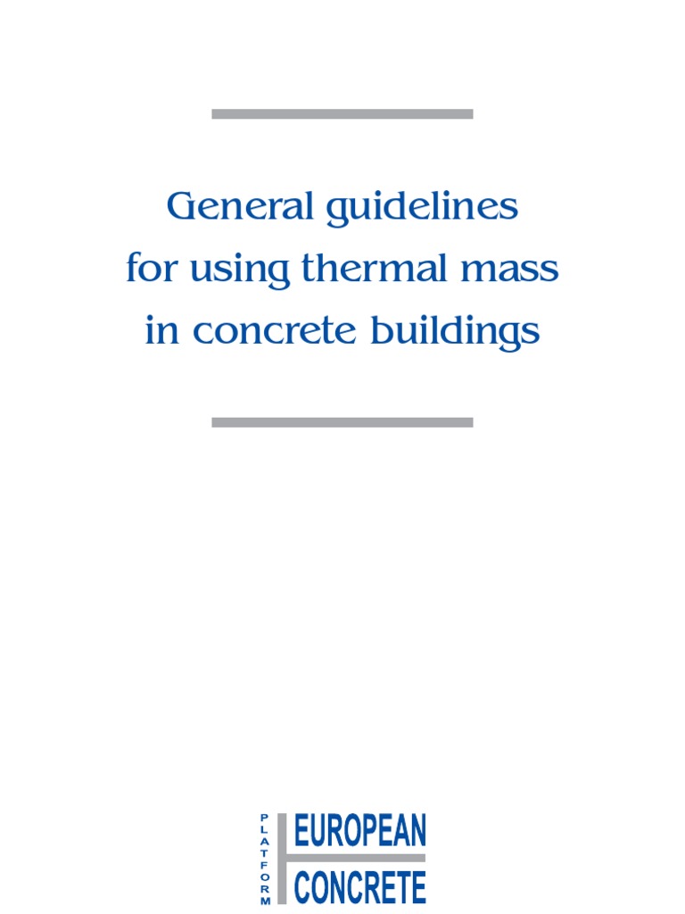 Guidelines Using Thermal Mass Concrete Buildings | PDF | Building ...