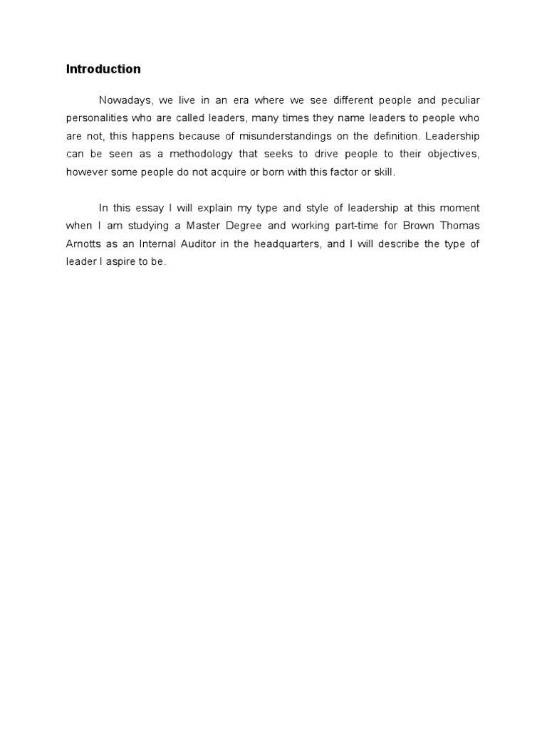 My Leadership Style Reflection | PDF | Leadership | Human Nature