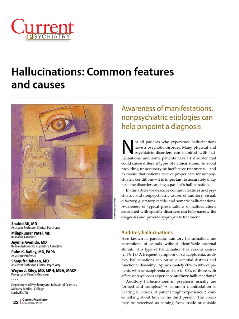 Hallucinations: Common Features and Causes | PDF | Hallucination ...