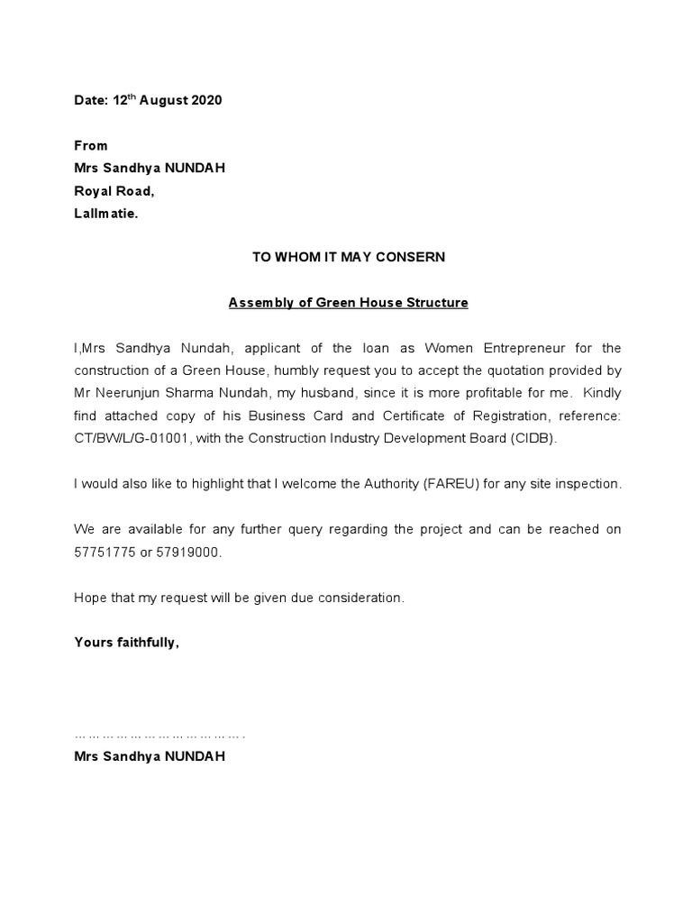 Request Letter | PDF