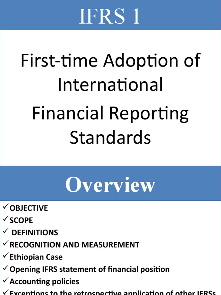 Ifrs 1 | PDF | International Financial Reporting Standards | Balance Sheet