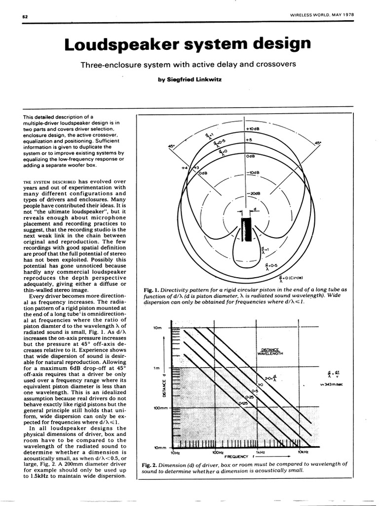 Active Crossover in Loudspeaker Design | PDF | Loudspeaker | Resonance