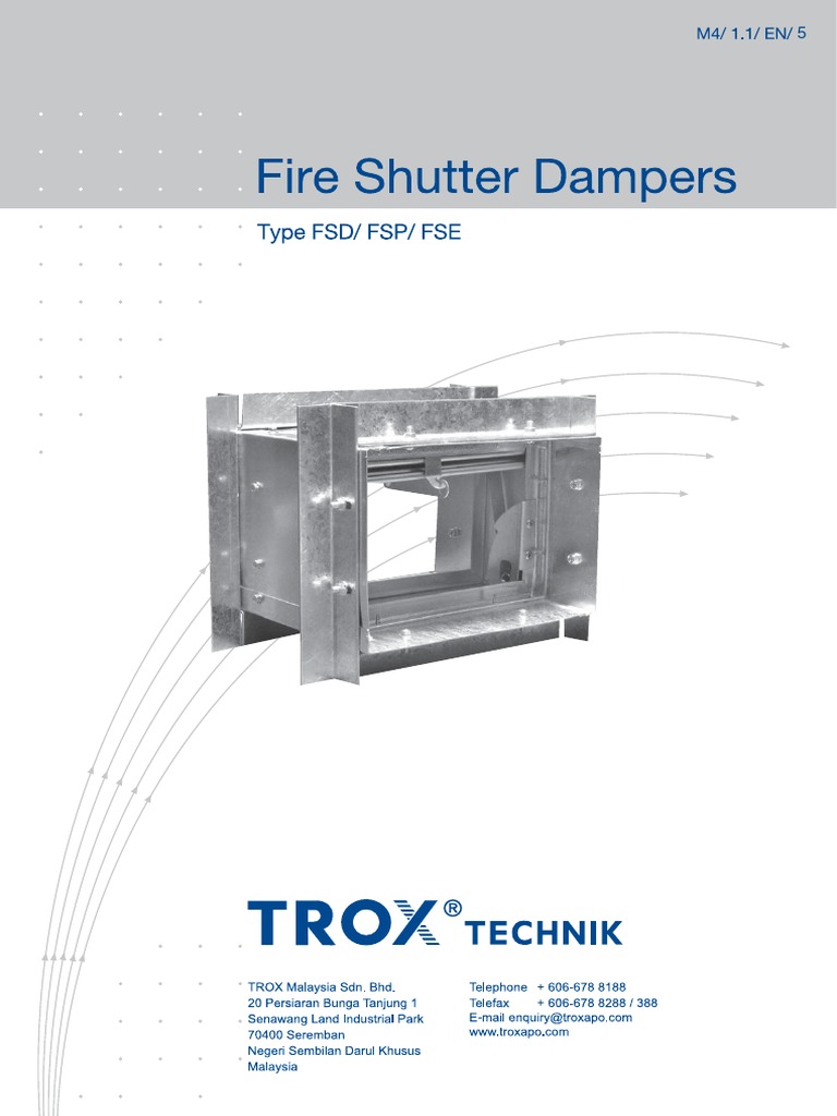 Trox FSD Fire Shutter Damper | PDF