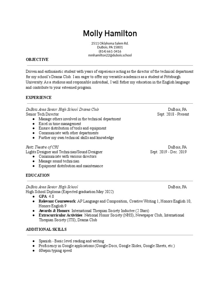 Molly Hamilton - 300 | PDF