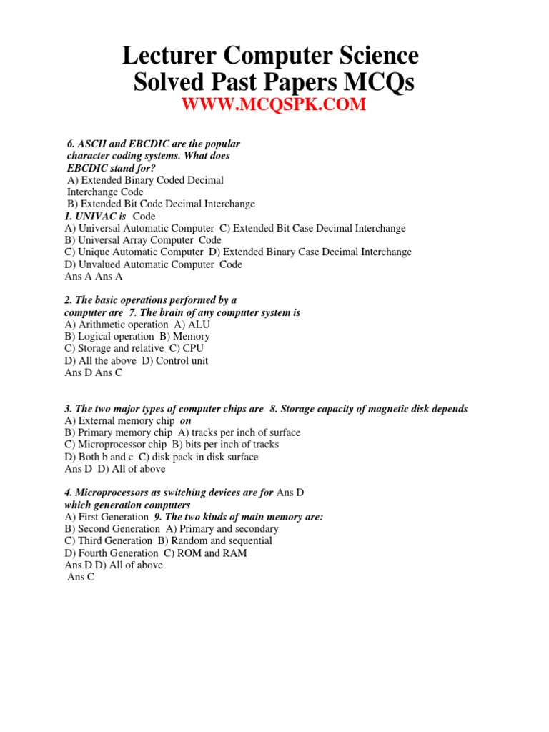 Computer Book For Ppsc Lecturer Computer Science Pdf Read Only Memory Computer Data Storage
