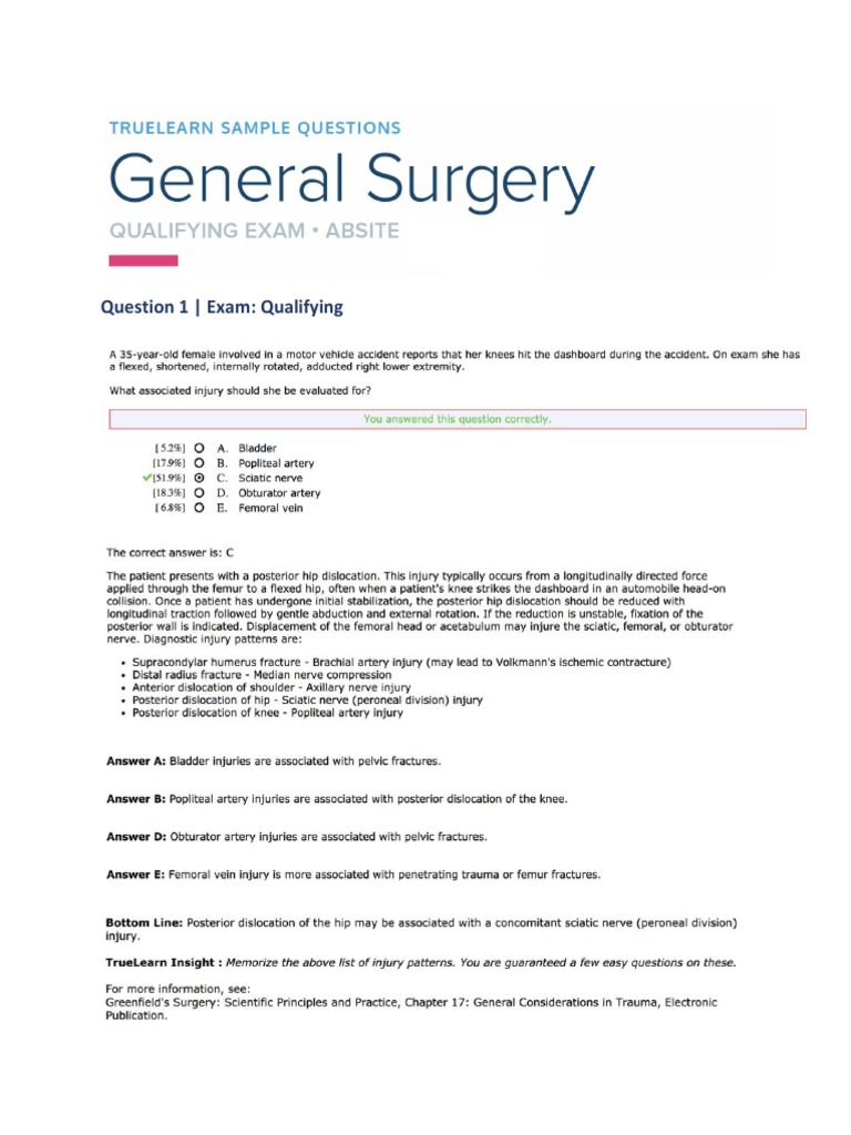 General Surgery Sample Questions | PDF