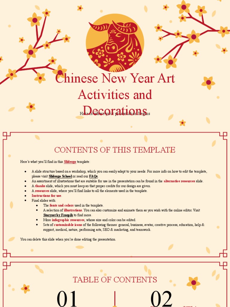 Chinese New Year Art Activities and Decorations by Slidesgo | PDF ...