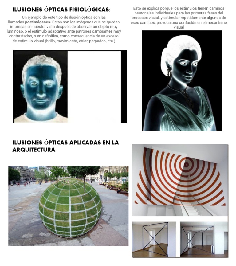 Ilusiones Ópticas Fisiológicas y Ejemplos | PDF