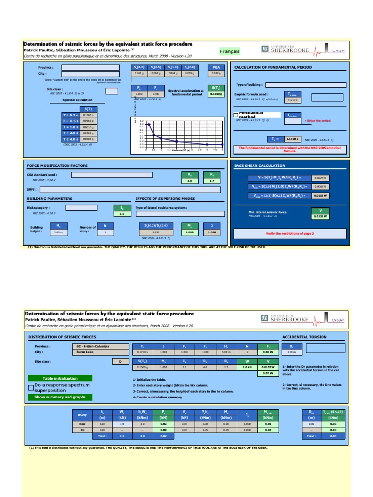 Seismic Force Calculation Procedure | PDF | Physical Quantities | Civil ...