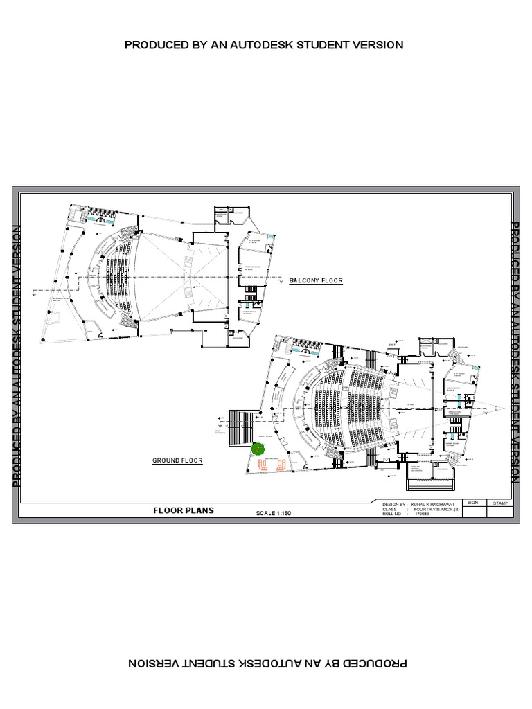Auditorium Floor Plan | PDF | Buildings And Structures