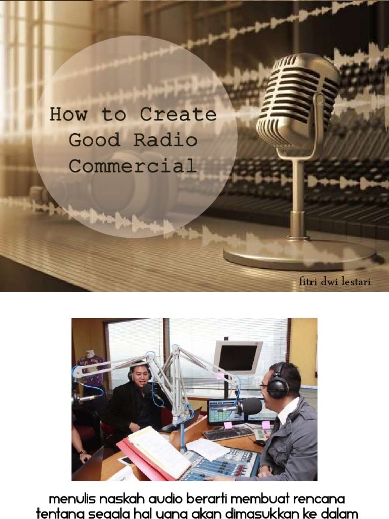 How To Create Good Radio Commercial | PDF