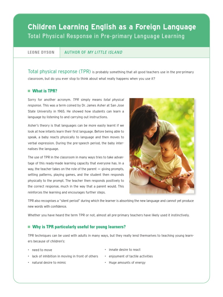 TPR in Pre Primary Language Teaching | Download Free PDF | Teaching ...