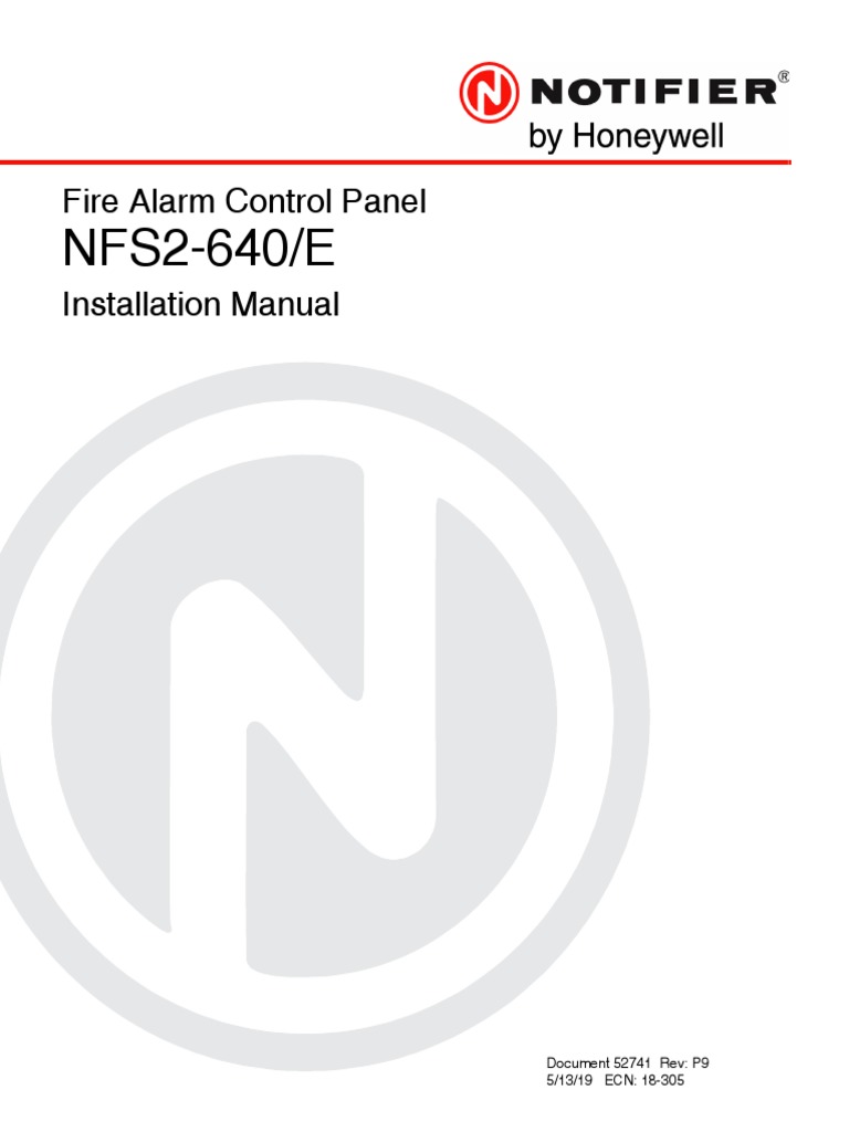 NFS2-640/E: Fire Alarm Control Panel Installation Manual | PDF ...