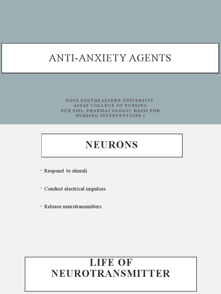 Anti Anxiety Agents | Download Free PDF | Benzodiazepine | Drugs