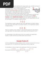 The Mirror Equation, Magnification and Sample Problems | PDF | Teaching ...