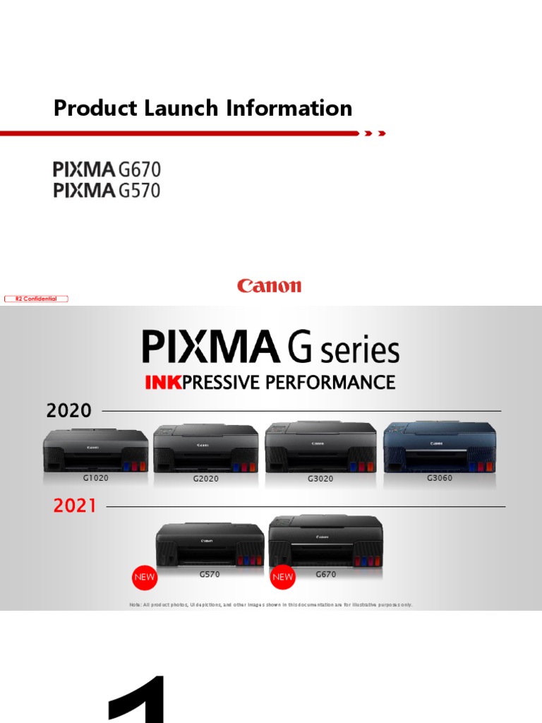 Canon PIXMA G670 G570 New Product Information | PDF | Mobile App | Color