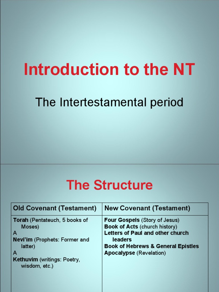 Introduction To The NT: The Intertestamental Period | PDF | Pharisees ...